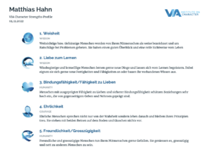 Lebe deine Stärken mit dem Via Character Strengths Survey – Bewusstes ...